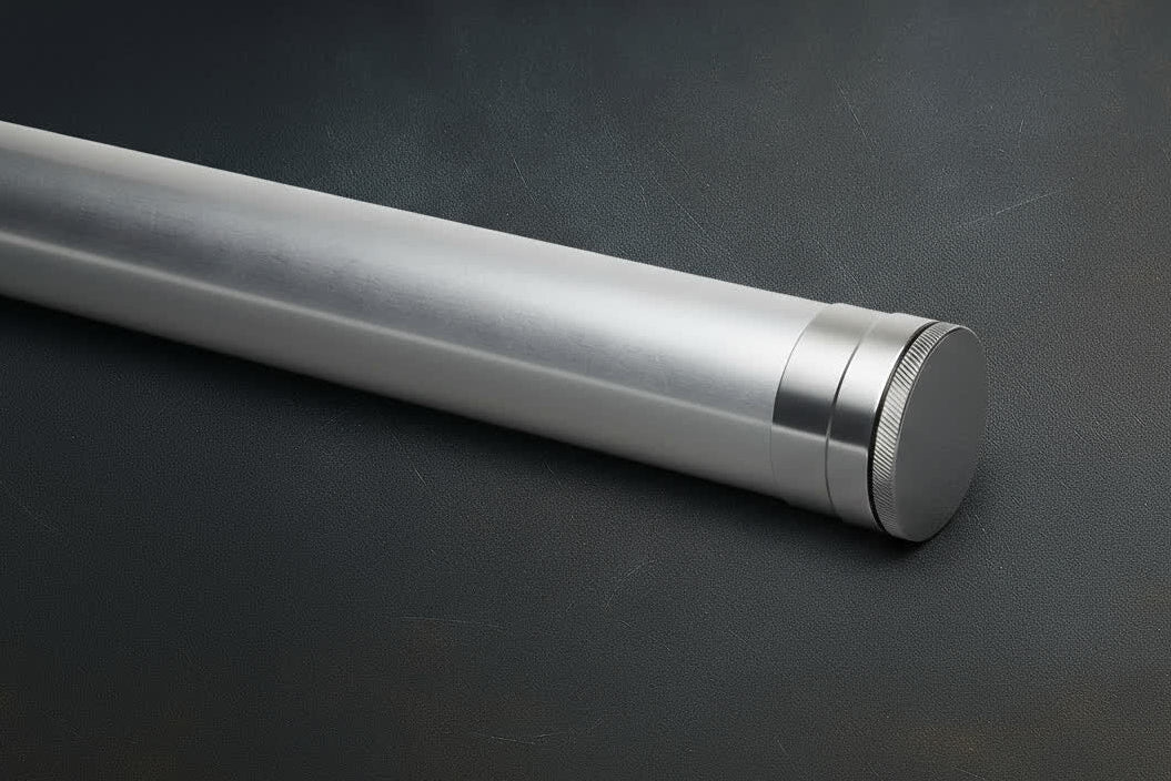 Aluminum Rod Tubes - 1 5/8" - 2" - 2.5" - Silver Ends – Rodmaker 247